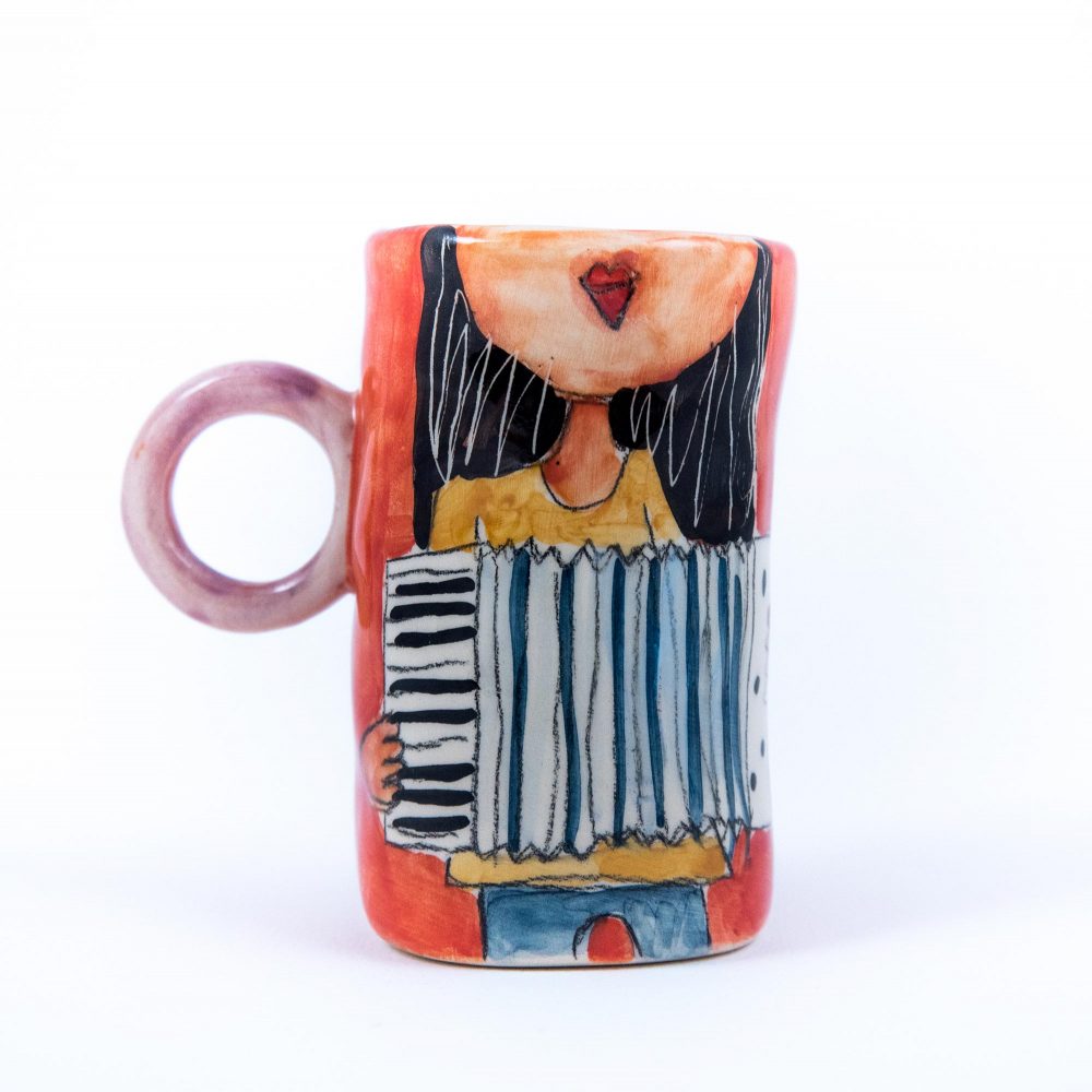 Ceramic cup - Miss Art - Eugenia Gerontara